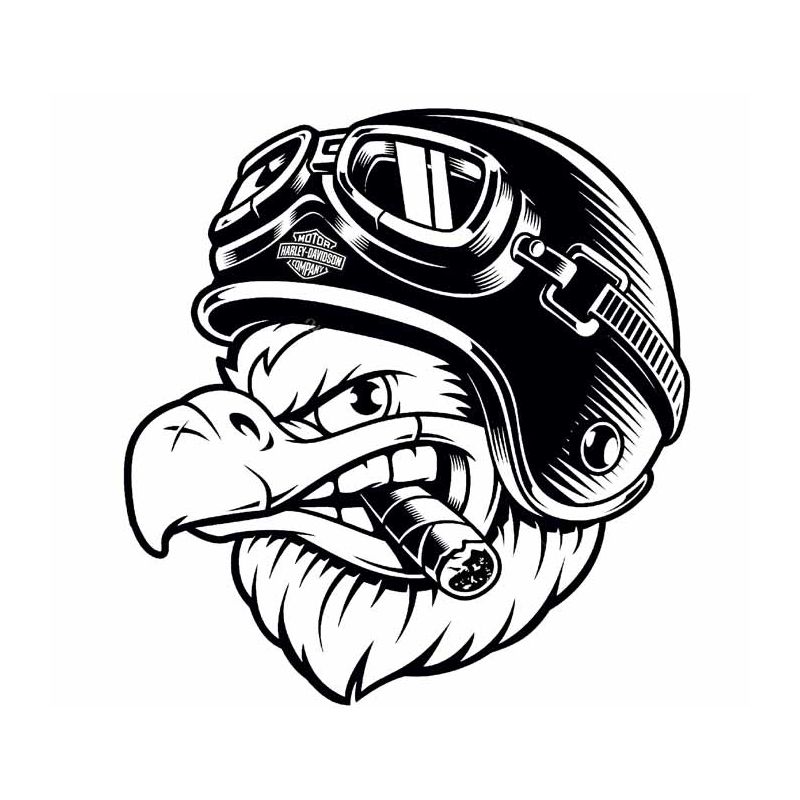 Stickers harley Davidson Aigle