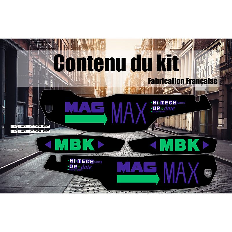 Kit Déco Stickers MBK Mag Max Noir - Super Fabrique