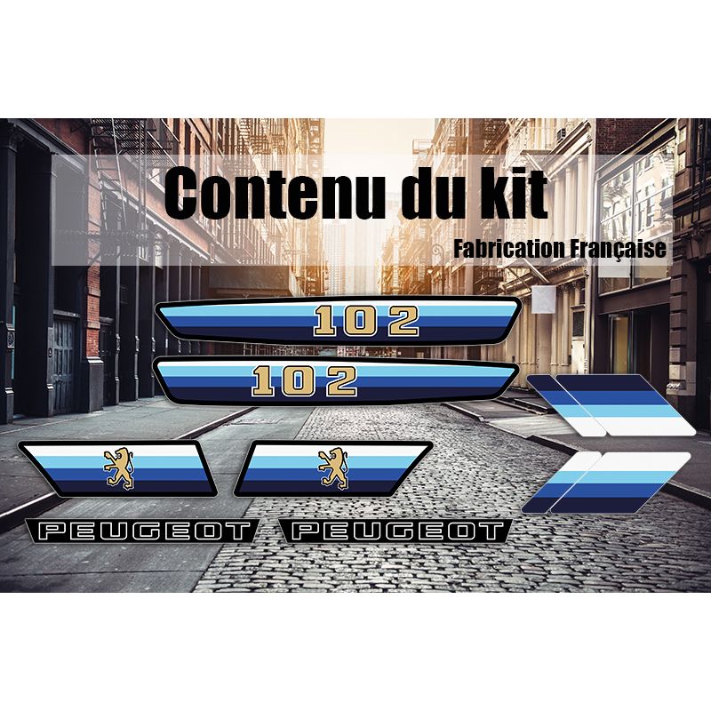 Kit autocollants Peugeot 102 KSM Sport - Super Fabrique